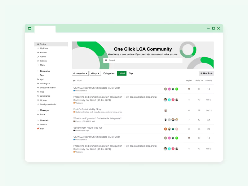 One Click LCA Community